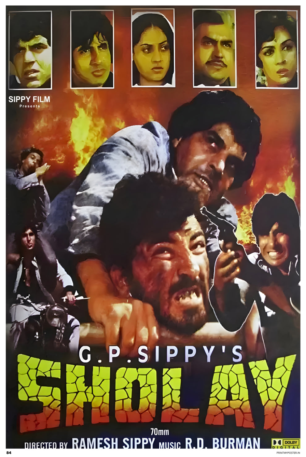 Movie Poster - Sholay – PrintMyPoster